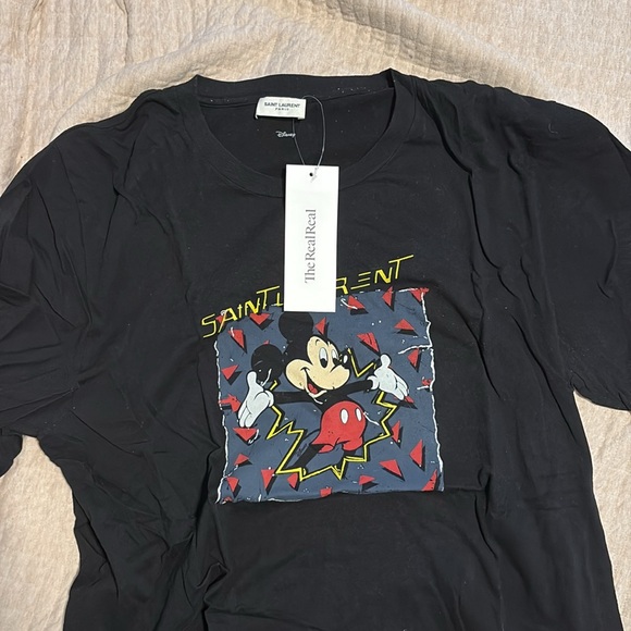 Saint Laurent | Shirts | Vintage Saint Laurent Mickey Mouse Tee | Poshmark